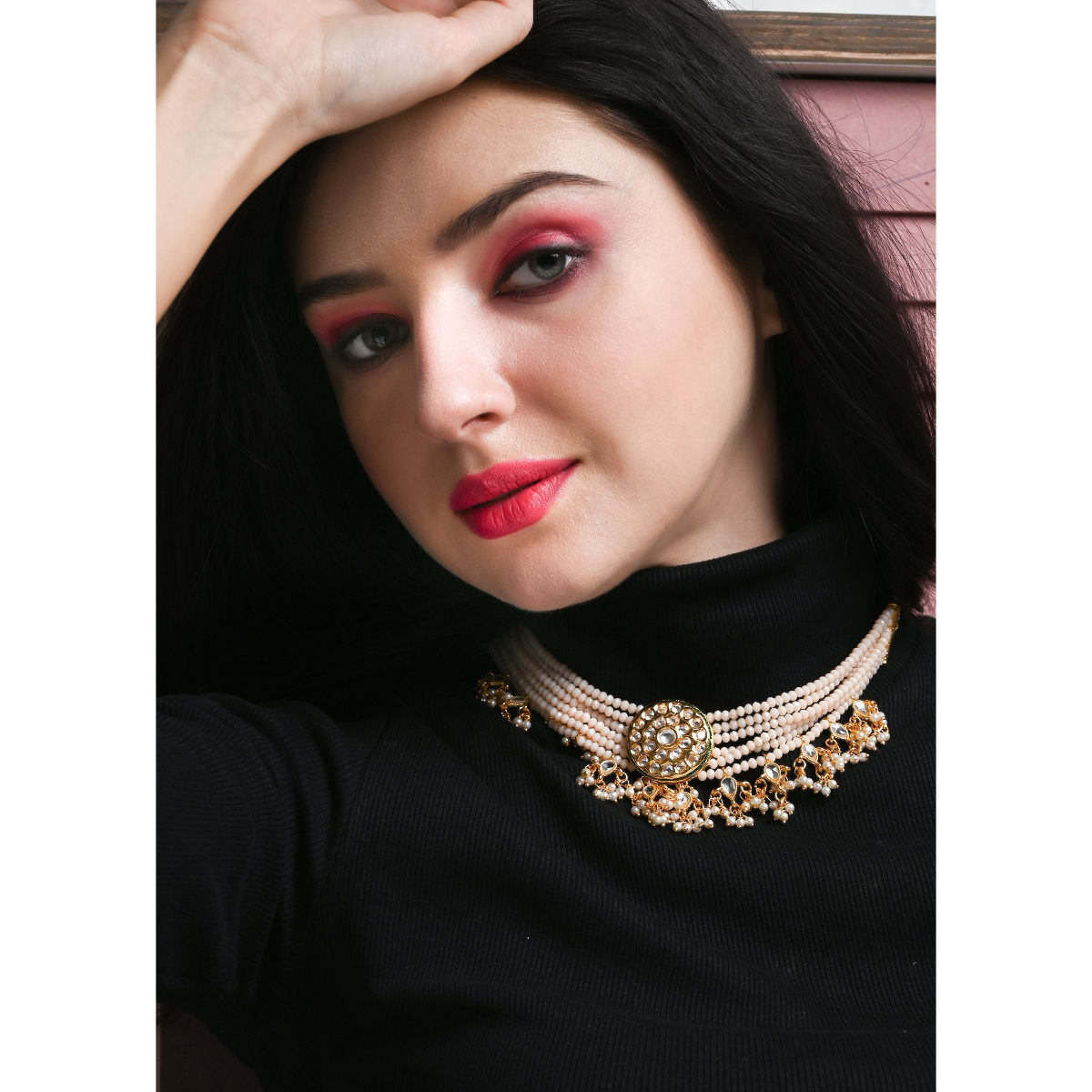 Odette Peach Metal Necklace Set: Buy Odette Peach Metal Necklace Set ...