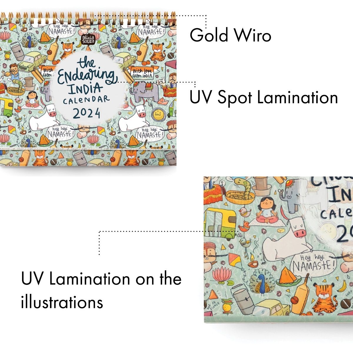 Buy Alicia Souza Endearing India Desk Calendar 2024 Online