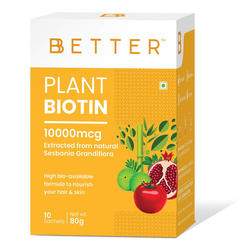 BBETTER Plant Biotin 10000mcg Powder Sachets: Buy BBETTER Plant Biotin ...
