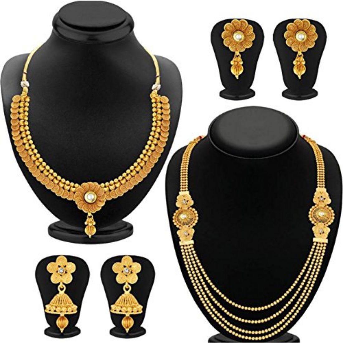 Buy Youbella Gold Plated Traditional Jewellery Set of 2 For Women Online