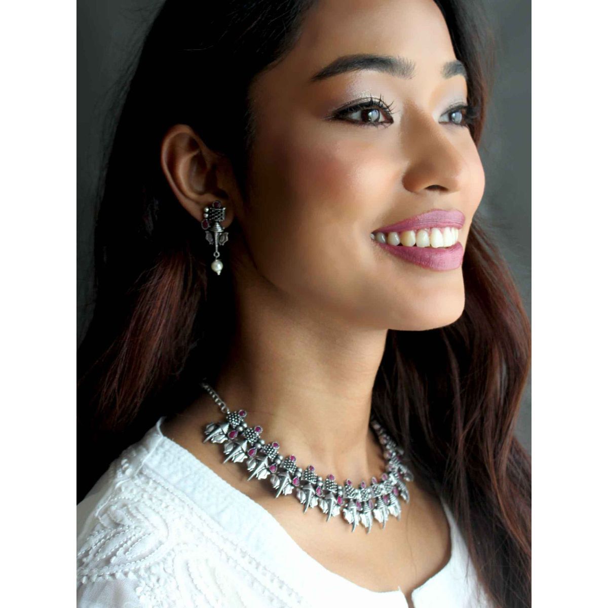 Buy Tipsyfly Oxidised Maroon Ganpati Set Online