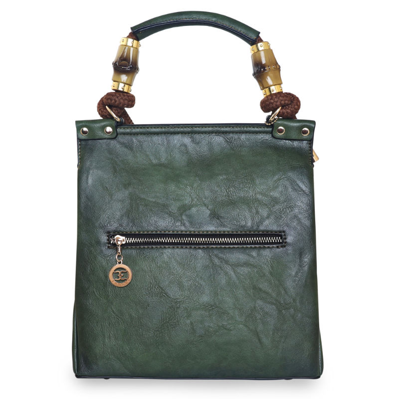Esbeda Green Color Solid Pattern 3D Flower Print Handbag For Women: Buy ...