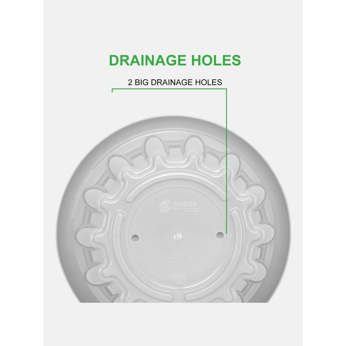 Buy Yuccabe Italia SHERA Floot 12-Inch White Plastic Flower Pot Set ...