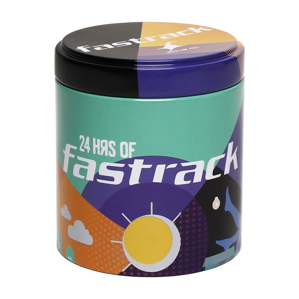Buy Fastrack Black Dial Black Leather Strap Watch Online