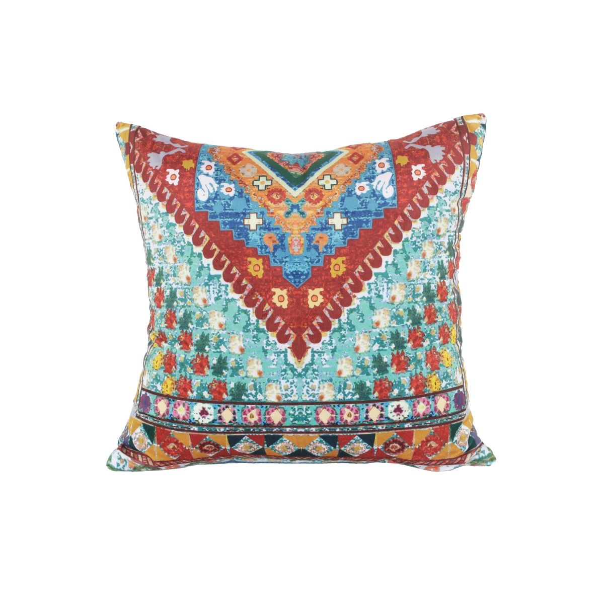 Buy eyda Digital Multi Color Velvet Reversible Cushion Covers Set Of 2 ...