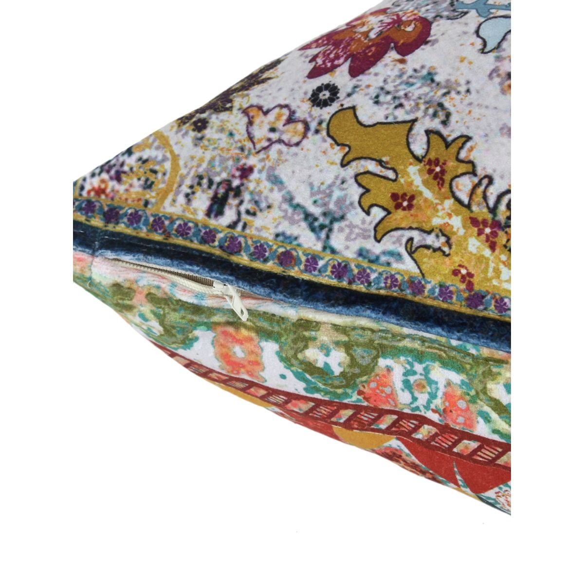 Buy eyda Digital Multi Color Velvet Reversible Cushion Covers Set Of 2 ...
