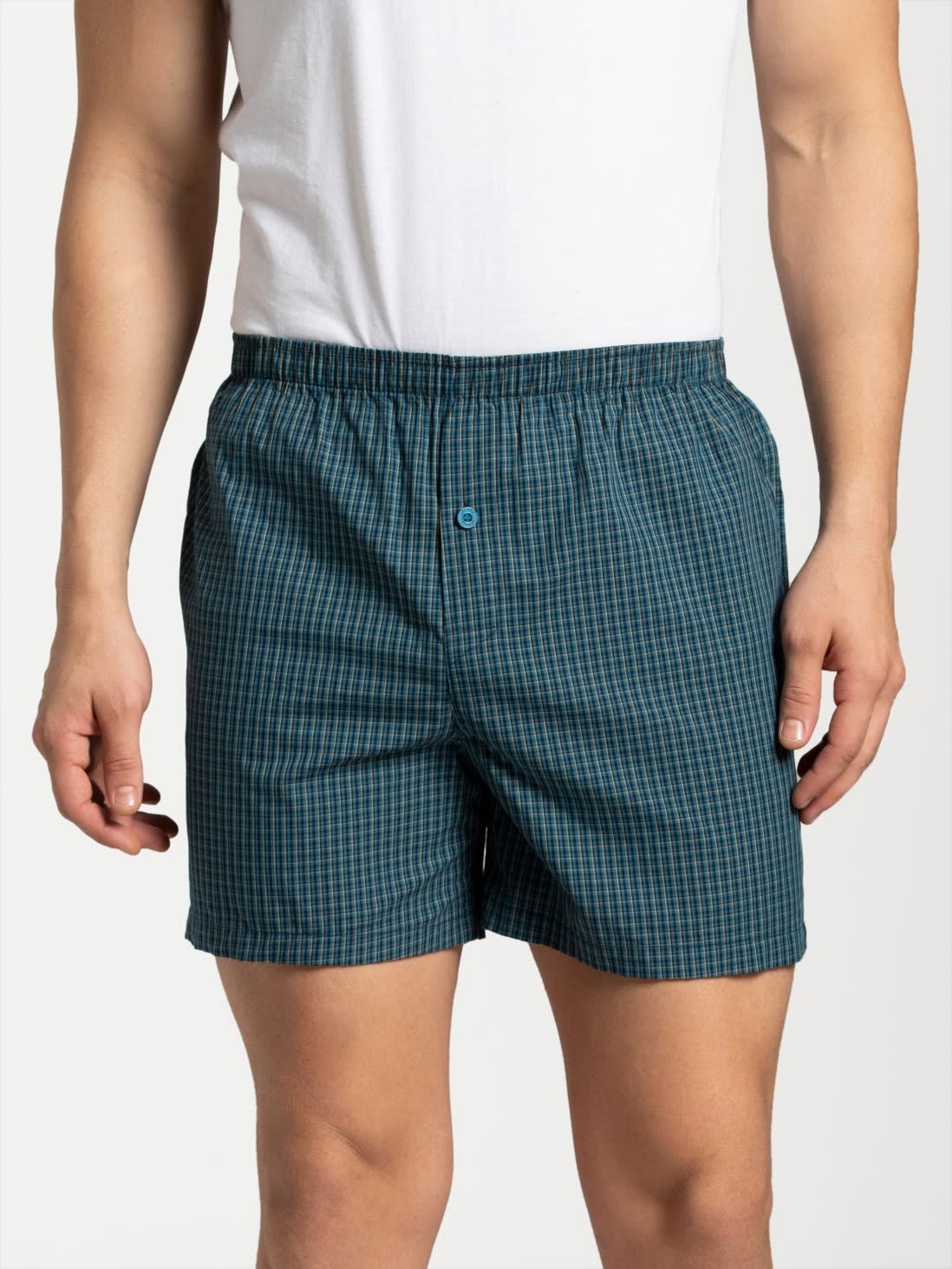 Jockey Blue Sapphire & Blue Checks Boxer Shorts Pack of 2 - Style ...