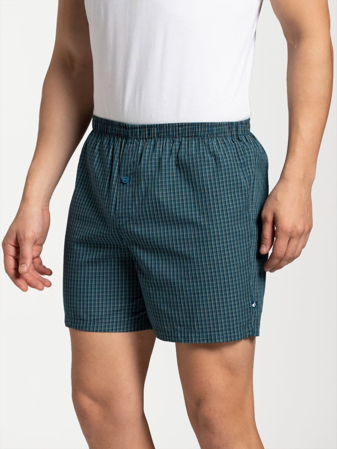 Jockey Blue Sapphire & Blue Checks Boxer Shorts Pack of 2 - Style ...