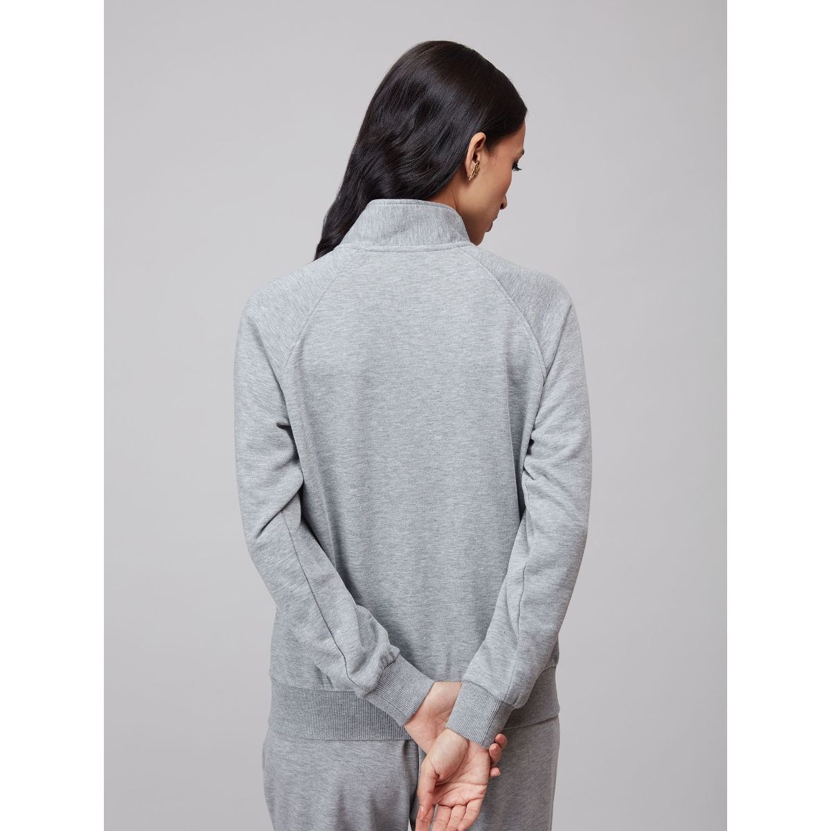 Buy Twenty Dresses by Nykaa Fashion Basics Grey Zipped Graphic ...