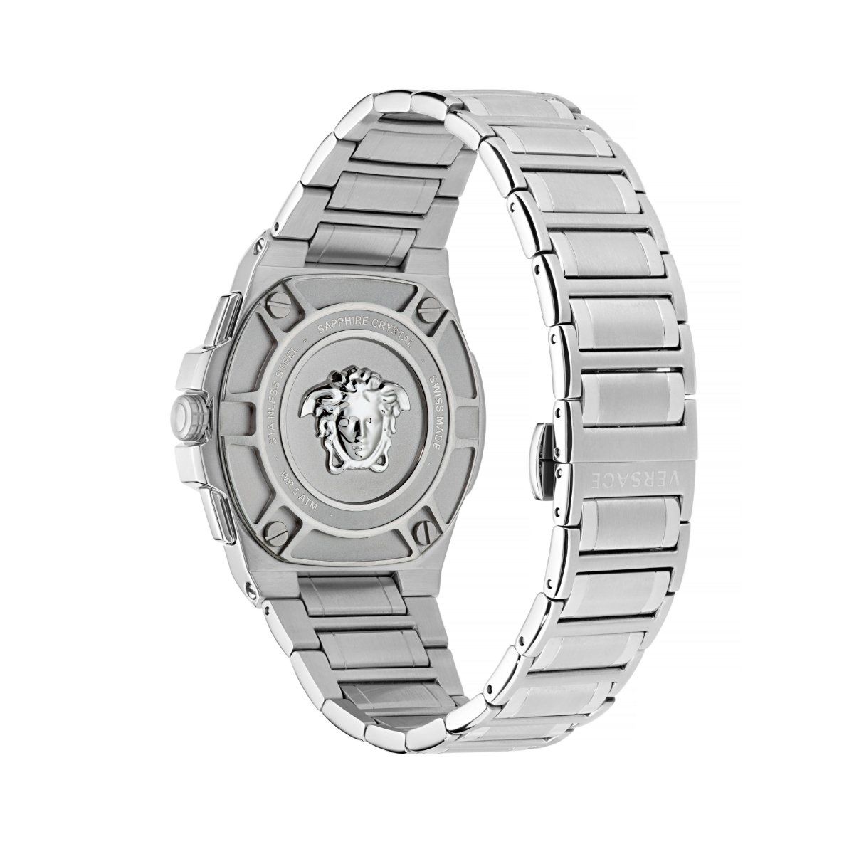 Buy Versace Men Analog Blue Round Stainless Steel Dial Watch ...
