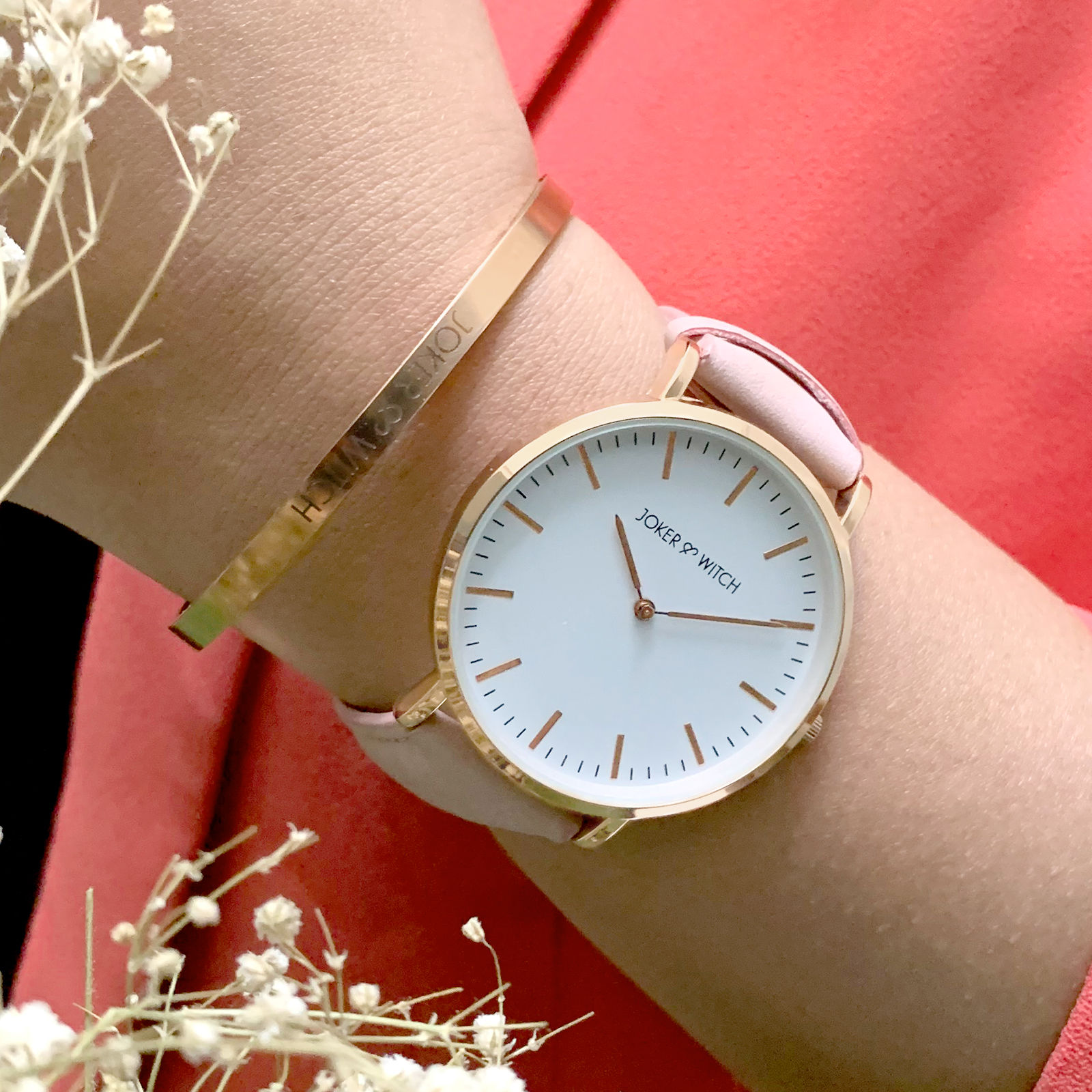 Buy Joker & Witch Mallory Blush Pink Watch Bracelet Stack For Women Online