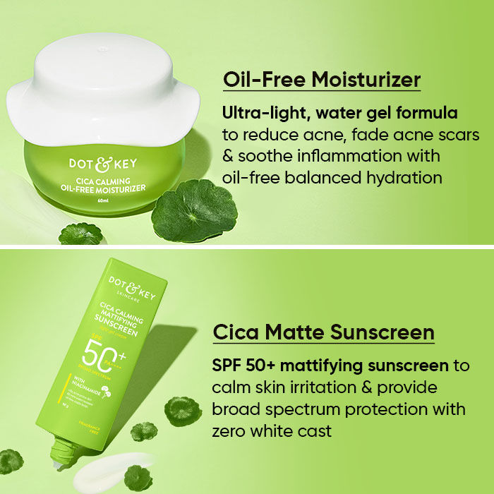 Buy Dot & Key Cica + Niacinamide C + E CSMS Routine for Oily & Acne ...