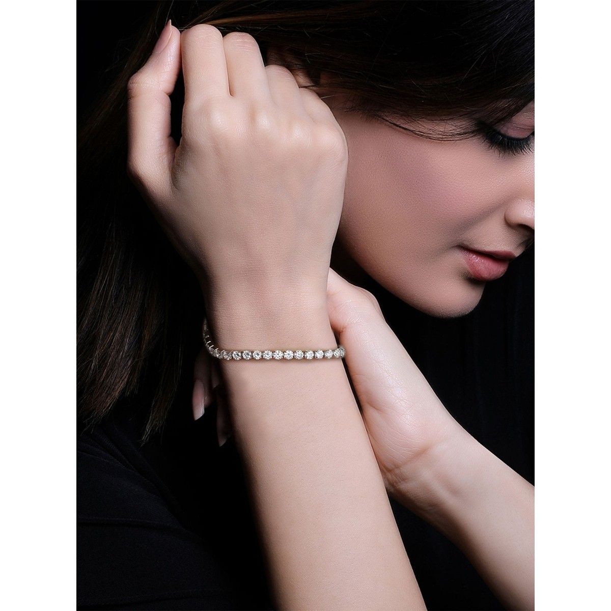 Buy Giva Sterling Silver Signature Solitaire Bracelet For Women (One ...