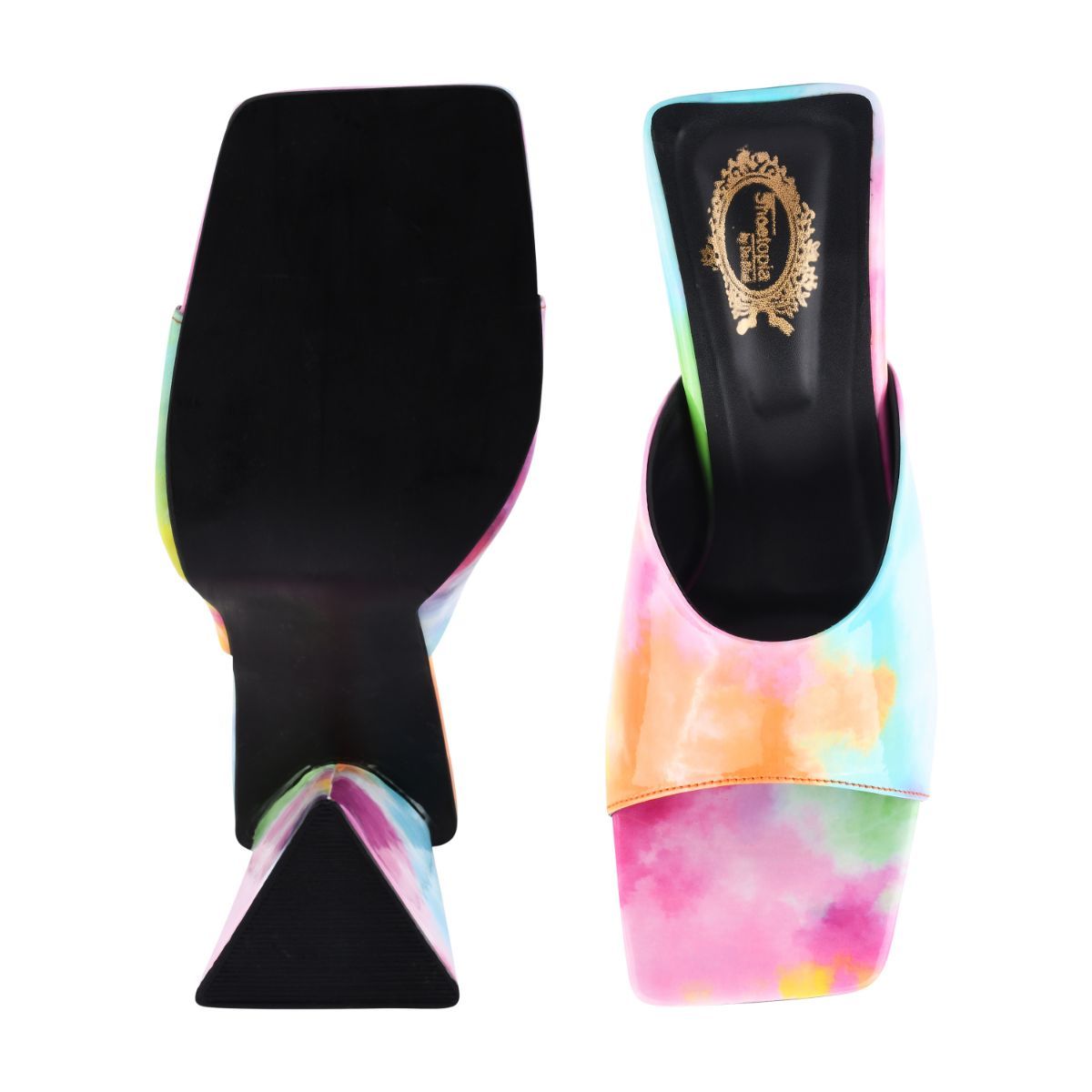 Shoetopia Women Printed Multicolor Heels: Buy Shoetopia Women Printed ...