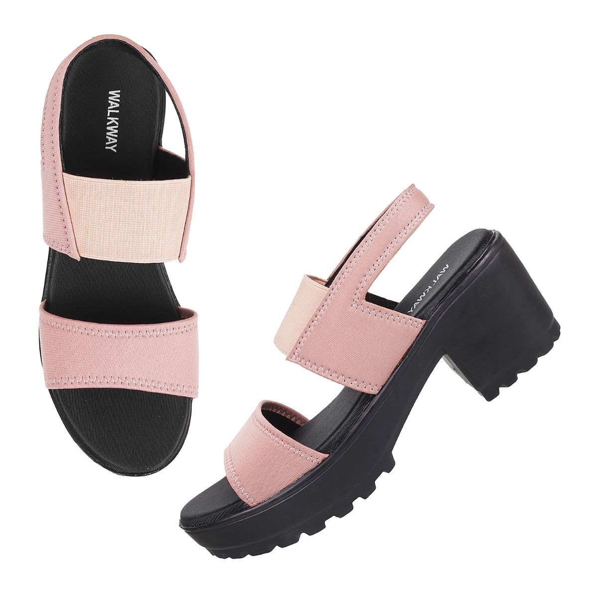 Buy Walkway Pink Solid/plain Sandals Online