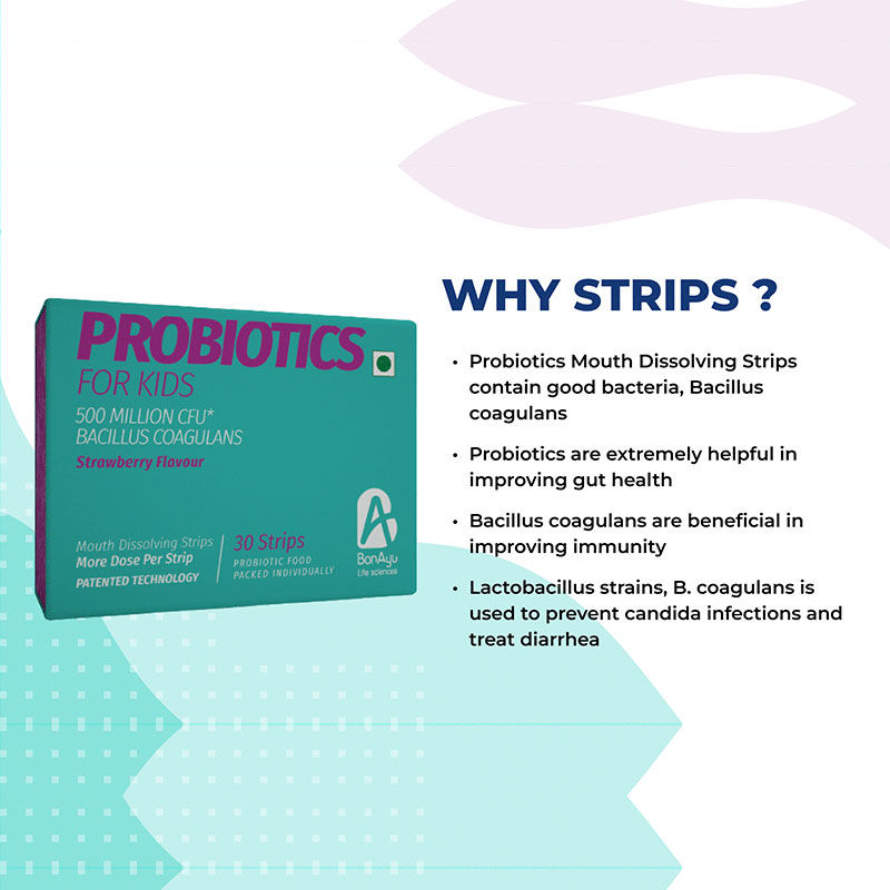 BonAyu Probiotics Mouth Dissolving Strips, For Healthy Gut - Better ...