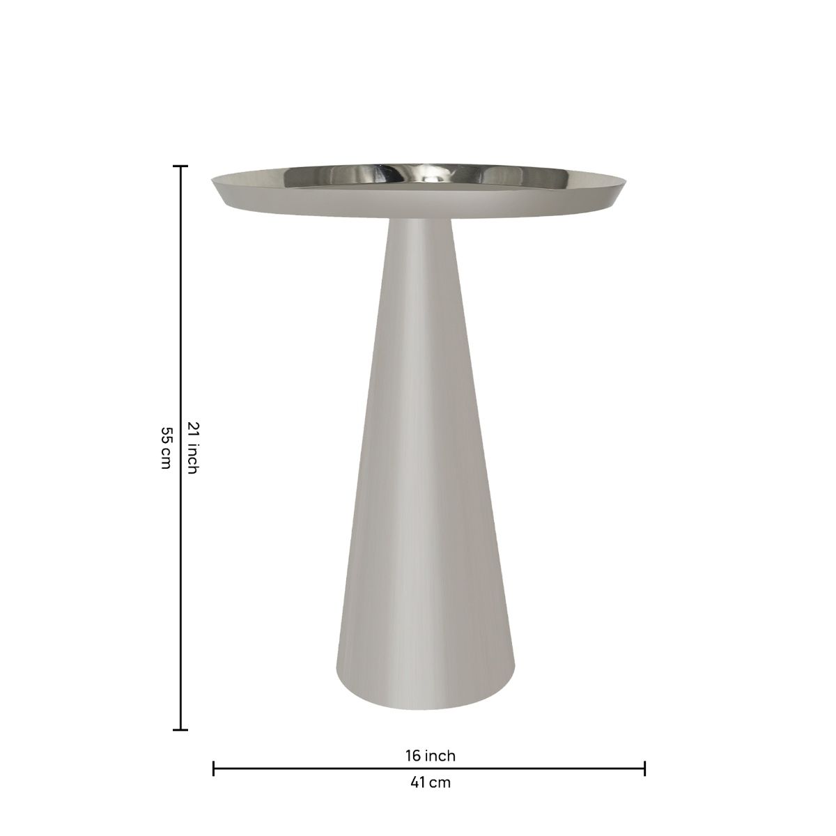 Buy Metalsmith Designer Metal Cone Side Table For Indoor, Outdoor, Home ...