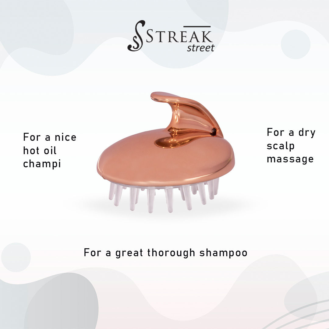 Buy Streak Street Hair Scalp Massager & Shampoo Brush - Shiny Blue ...