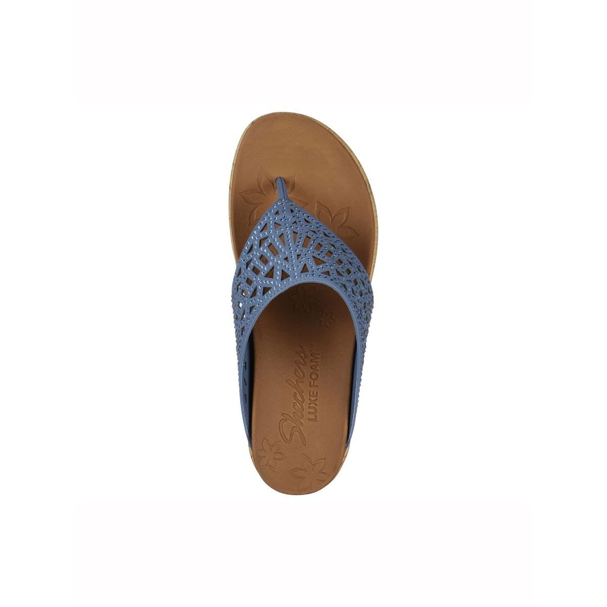 Buy SKECHERS BEVERLEE SUMMER VISIT Blue Slipper Online