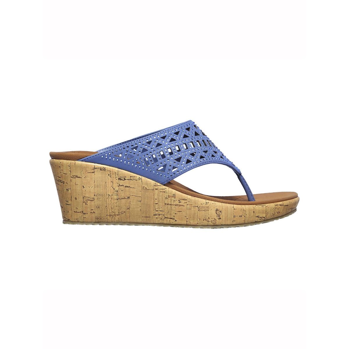 Buy SKECHERS BEVERLEE SUMMER VISIT Blue Slipper Online