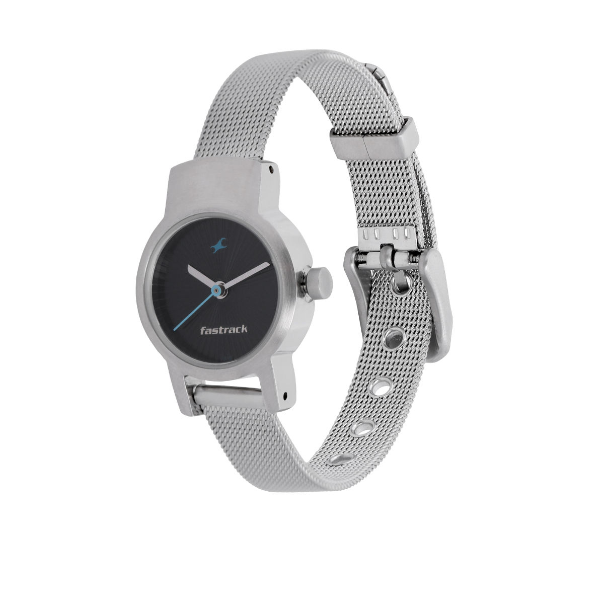Fastrack Black Dial Silver Metal Strap Watch: Buy Fastrack Black Dial ...