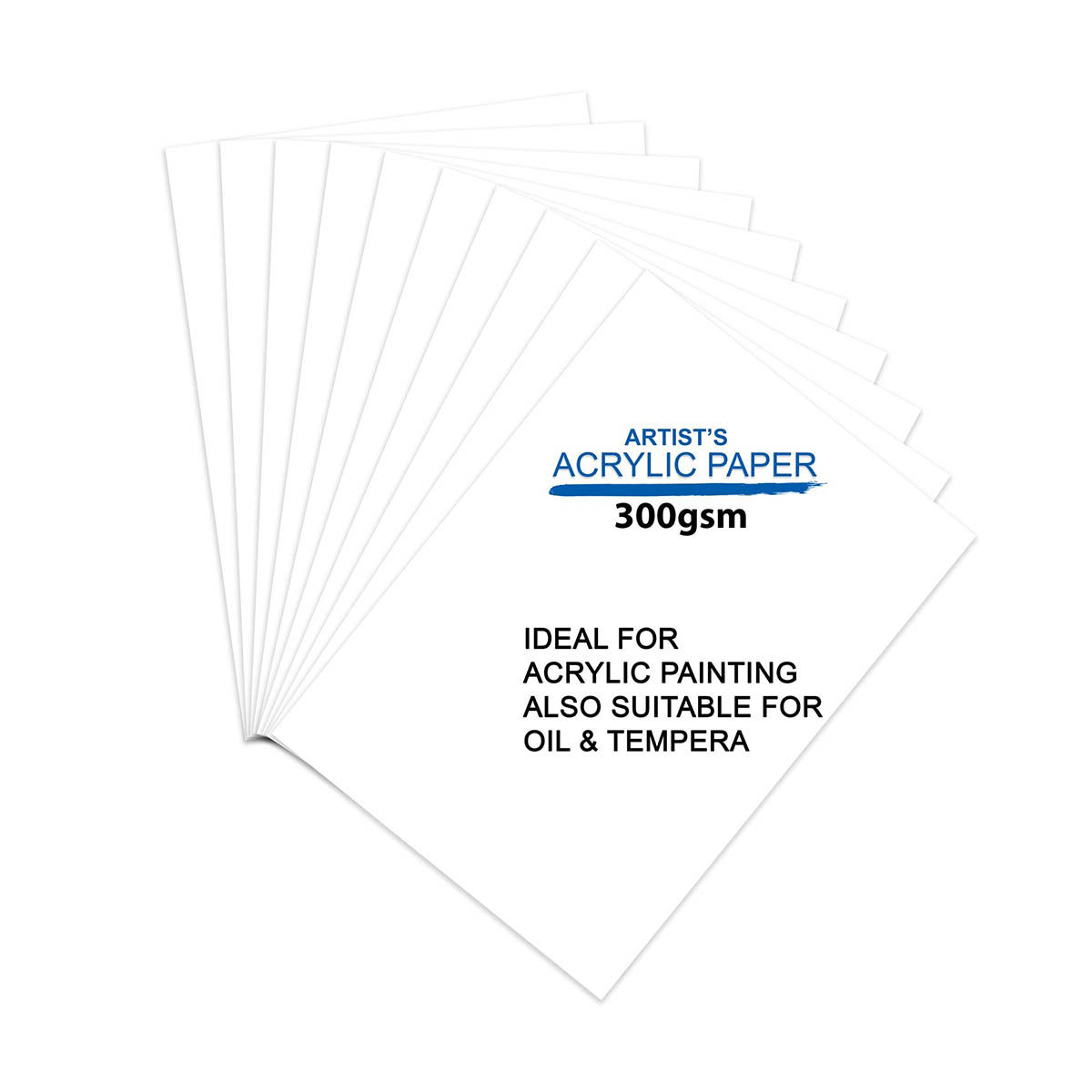 Buy Little Birdie Artist`s Acrylic Paper 300 GSM A4 Size Pack of 10 ...