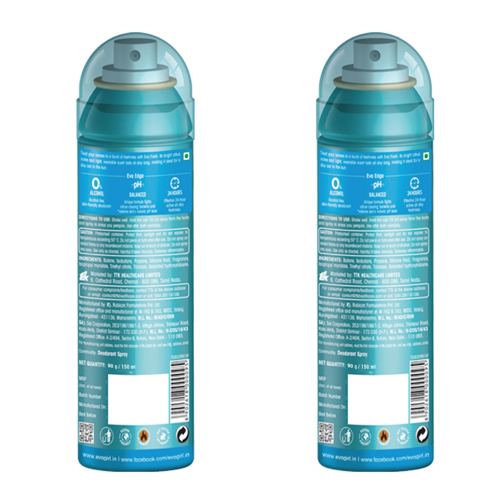 Eva Fresh Skin Friendly No Alcohol Deodorant - Pack of 2: Buy Eva Fresh ...