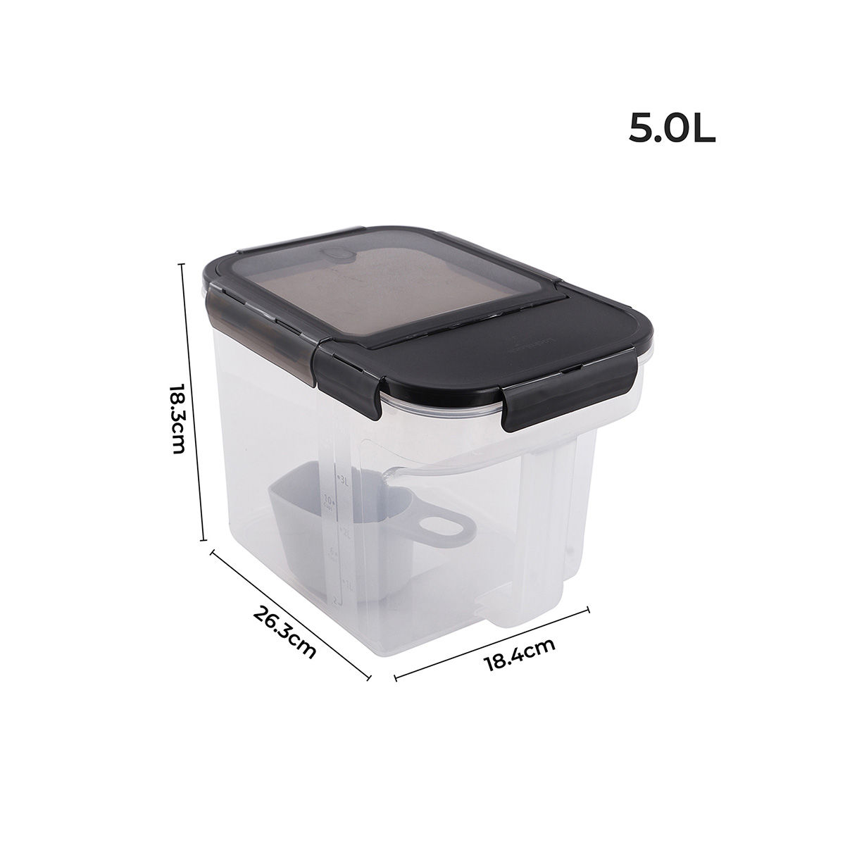 Lock & Lock Pantry Airtight Food Storage Container With 180 Ml Scoop ...