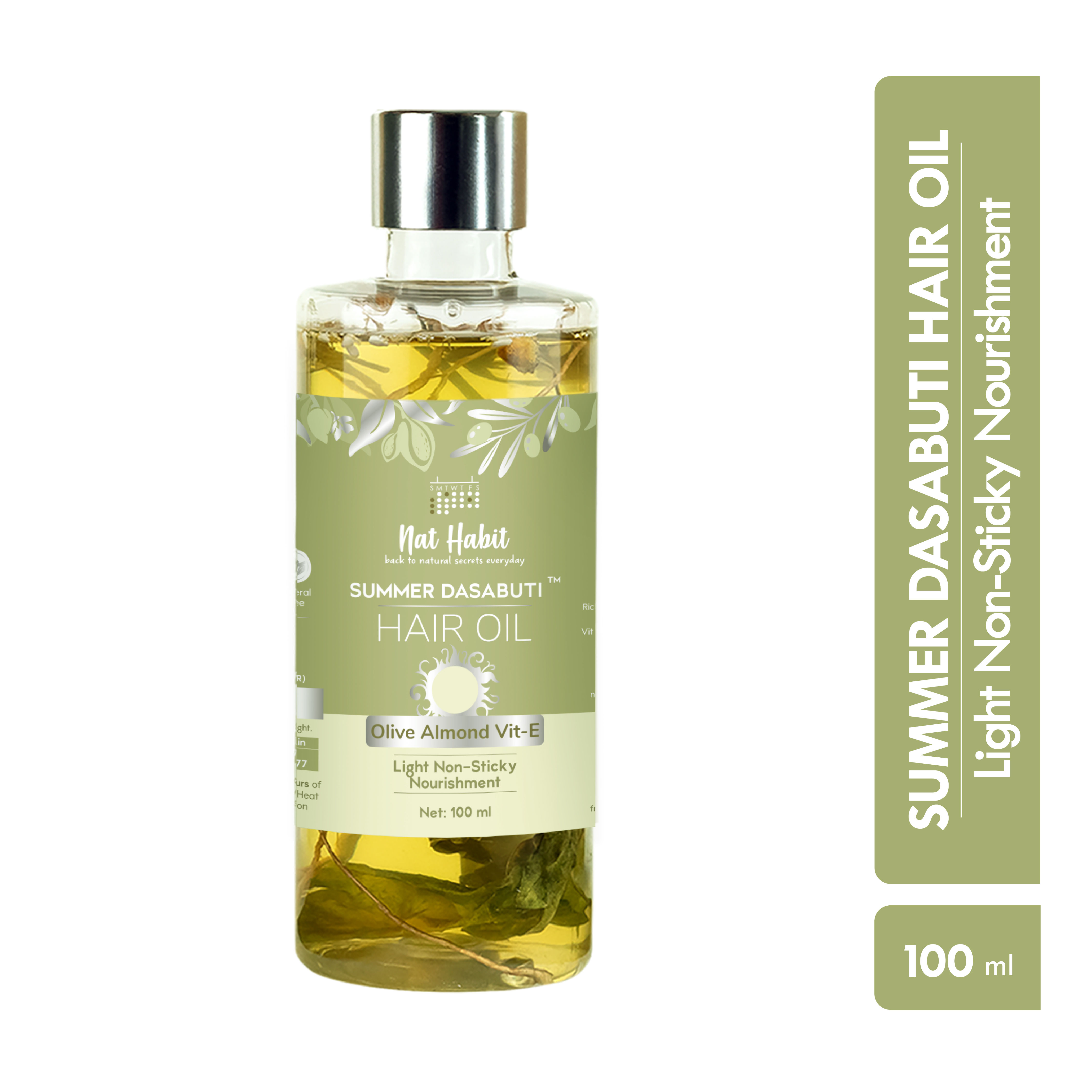 Buy Nat Habit Summer Dasabuti Hair Oil Olive Almond Vit-E Online