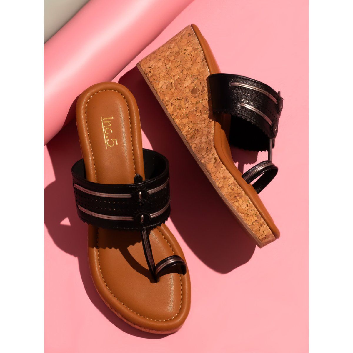 Buy Inc.5 Women Black Party Wedges Online