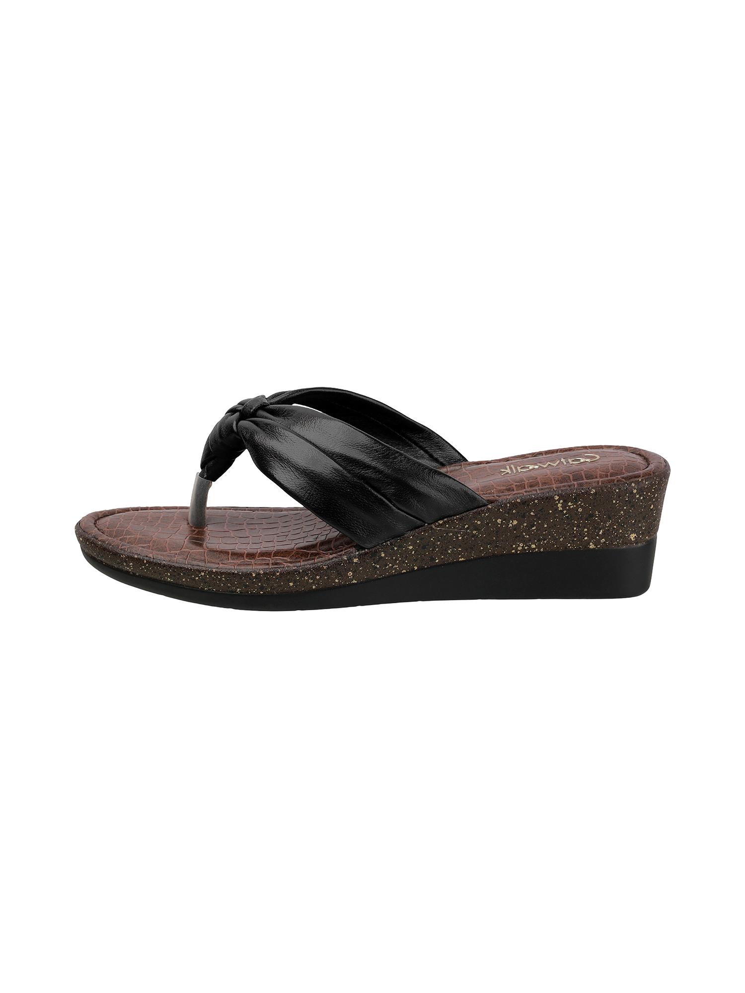 Buy Catwalk Women T-Straps Wedges Heels - Black Online