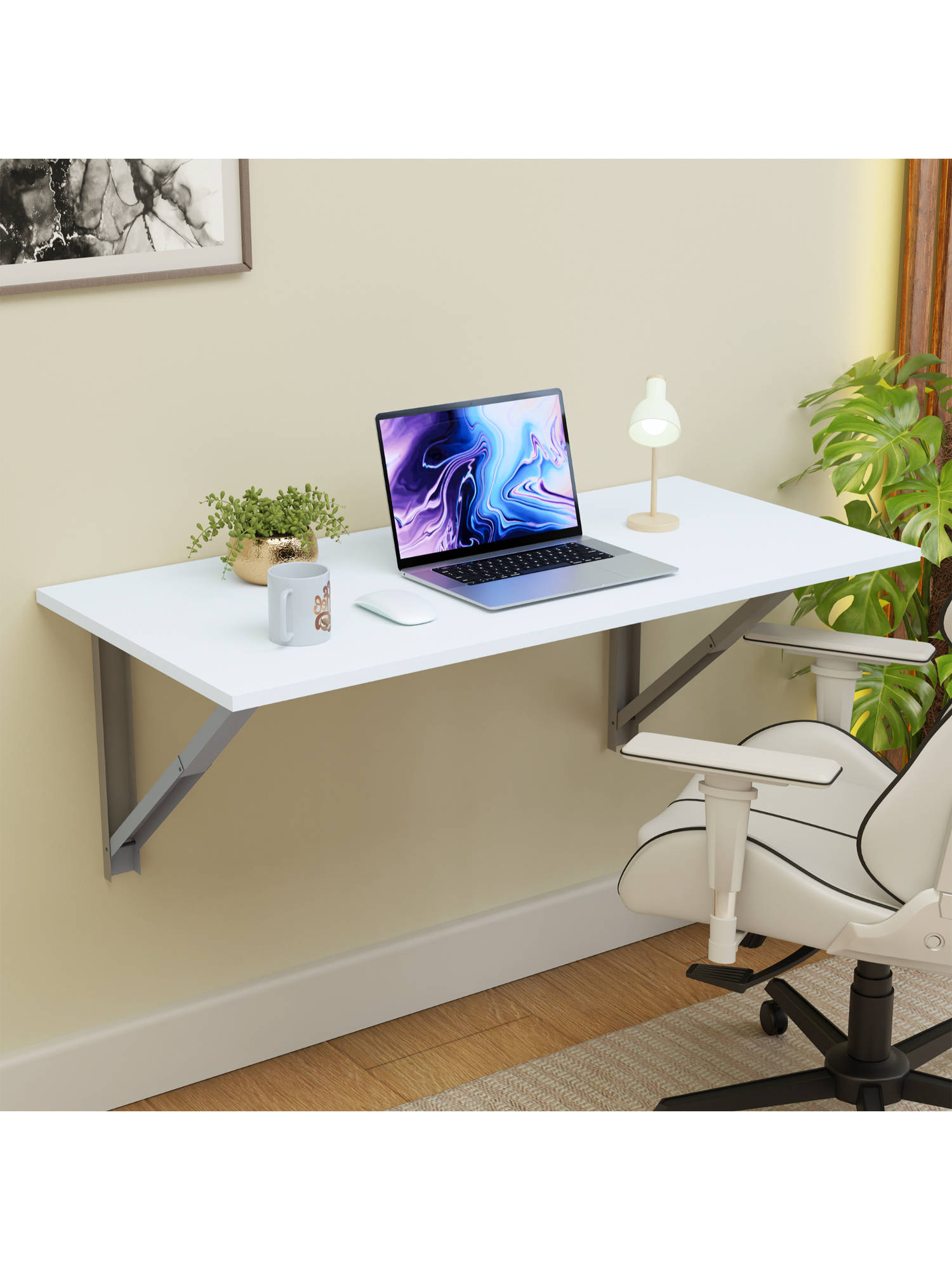 Buy Kuber Industries 32X16 Inch Mdf Wooden Wall Mount Table Foldable ...