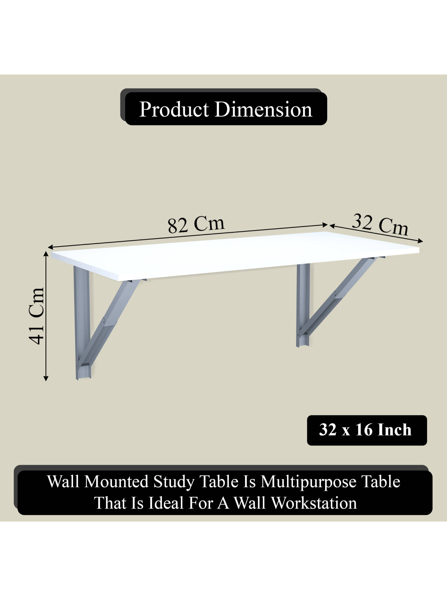 Buy Kuber Industries 32X16 Inch Mdf Wooden Wall Mount Table Foldable ...