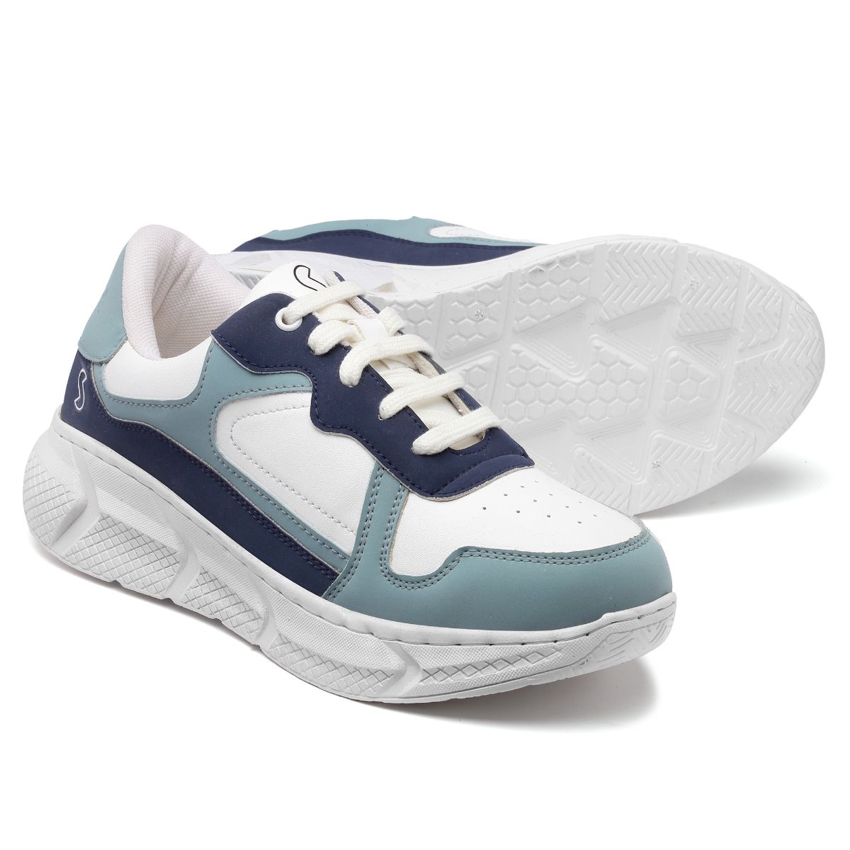 Buy SOLETHREADS Cliff Blue Colorblock Women Sneakers Online