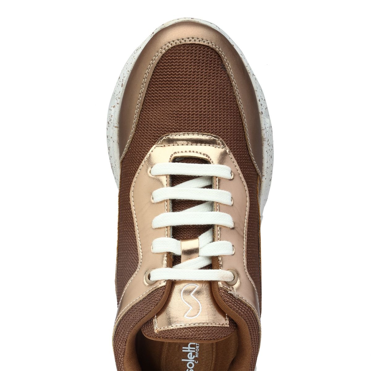 SOLETHREADS Glam Bronze Self Design Women Sneakers: Buy SOLETHREADS ...