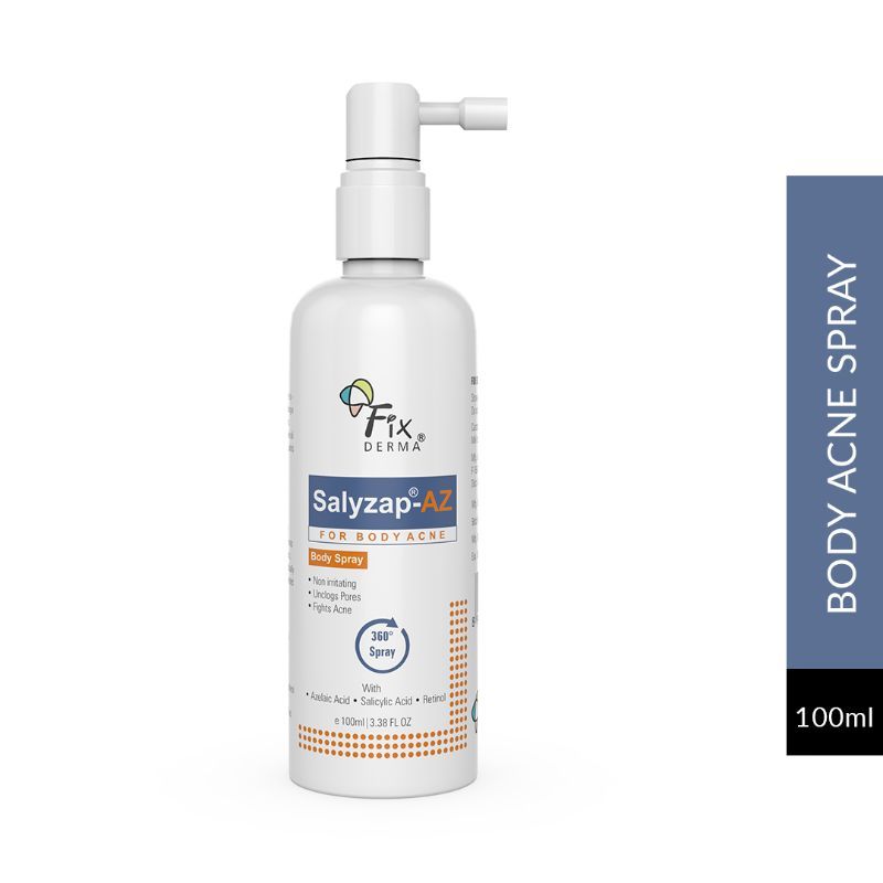 Fixderma 2% Salicylic Acid + 2% Azelaic Acid Salyzap AZ Acne Body Spray ...