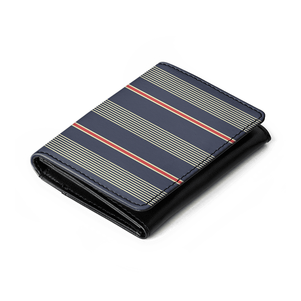 Buy DailyObjects Red White Pin Stripe - Flip Top Card Wallet Online