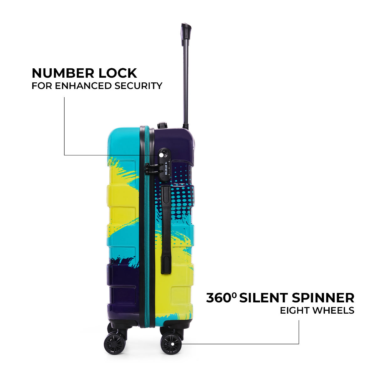 Buy Nasher Miles Jet Set Go Real Hard-Sided Printed Check-in Luggage ...