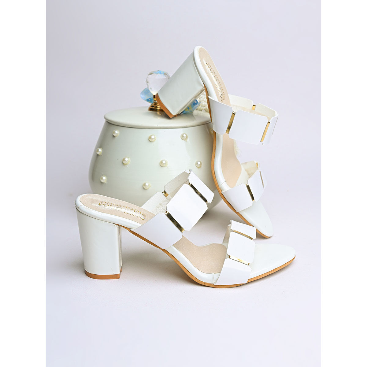 Shoetopia Girls White Heels: Buy Shoetopia Girls White Heels Online at ...