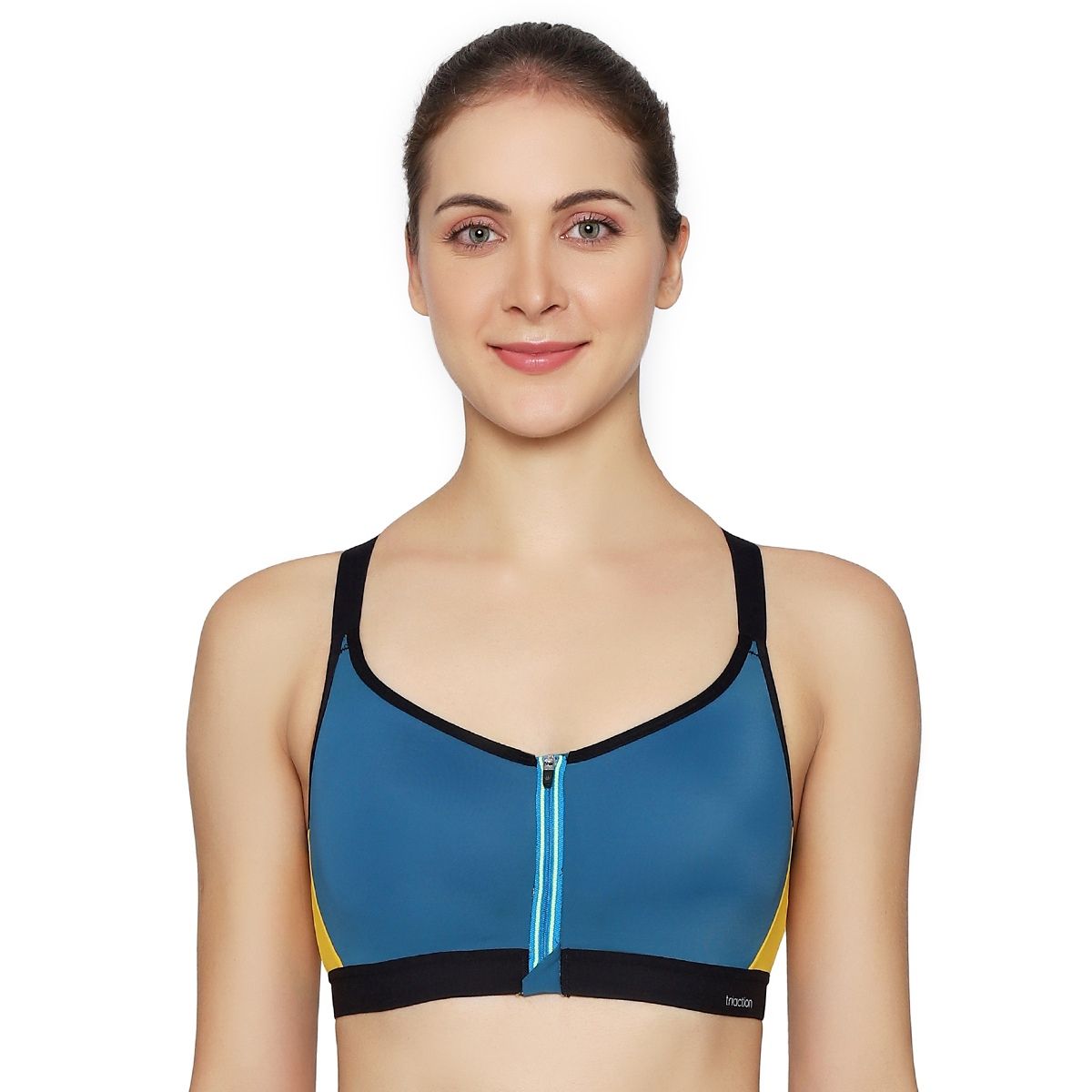 Triumph Triaction 125 Padded Wireless Front Open Extreme Bounce Control Sports Bra - Blue: Buy ...