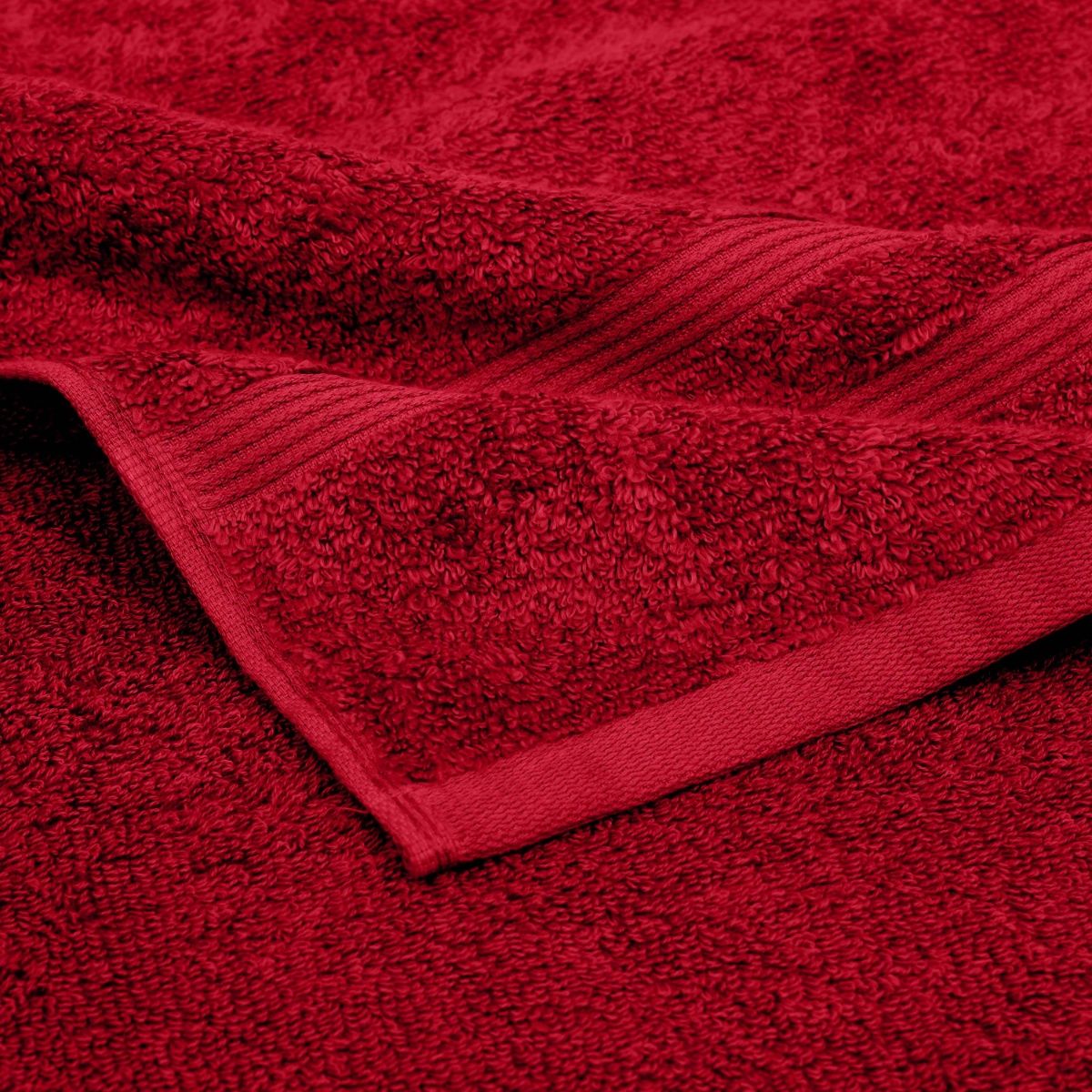Haus And Kinder 100 Cotton Zero Twist Bath Towel Set 500 Gsm Dark Red
