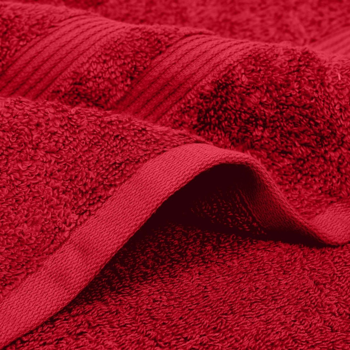 Haus And Kinder 100 Cotton Zero Twist Bath Towel Set 500 Gsm Dark Red