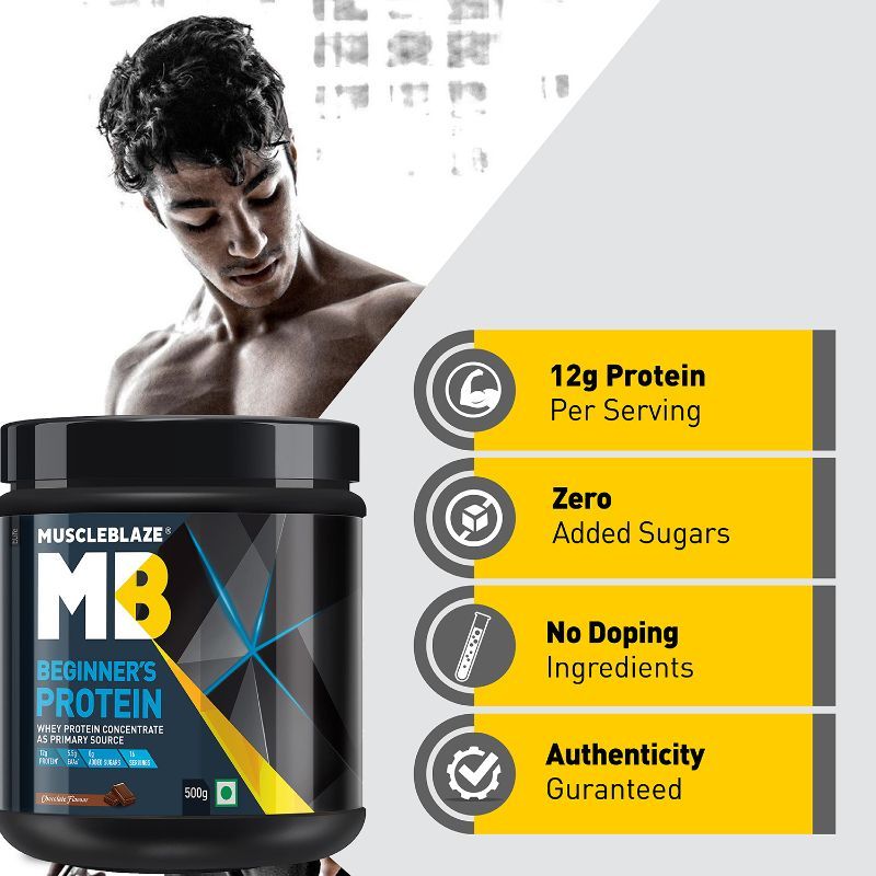 MuscleBlaze Beginner's Whey Protein Supplement - Chocolate: Buy ...