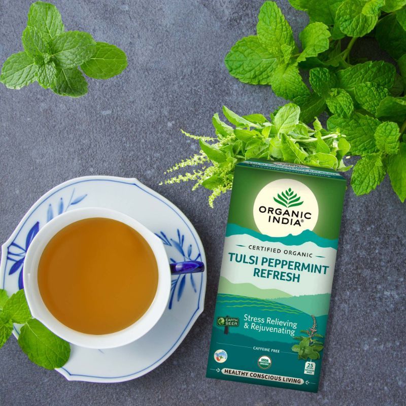 Organic India Tulsi Peppermint Refresh: Buy Organic India Tulsi ...