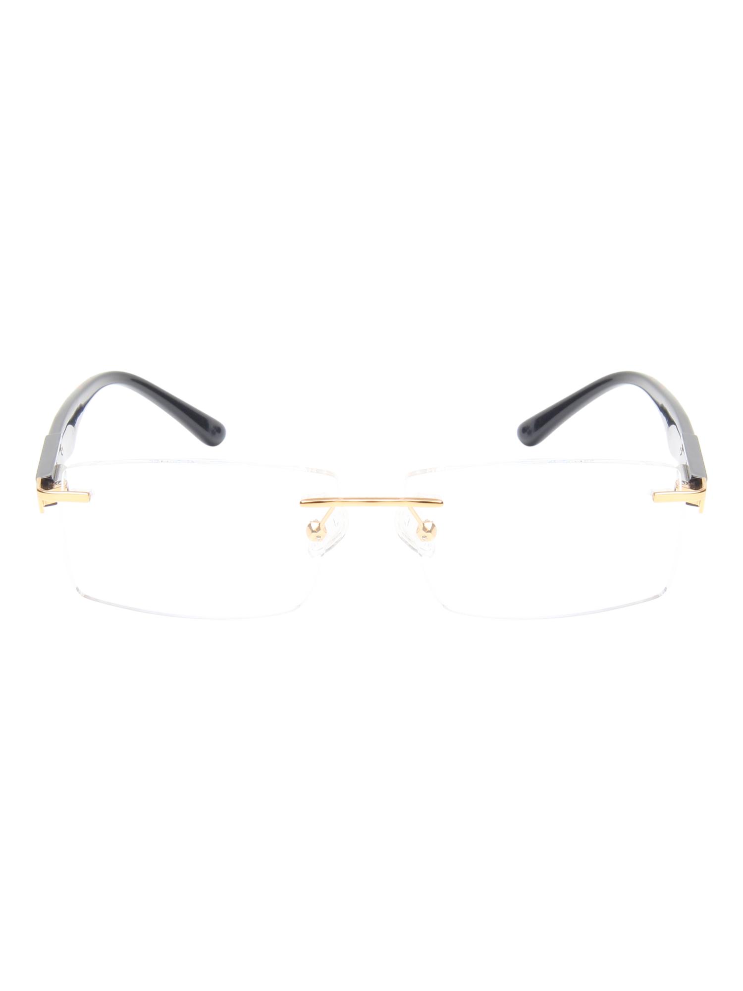 Buy TED SMITH Unisex Gold Rimless Rectangle Frame (53) Online