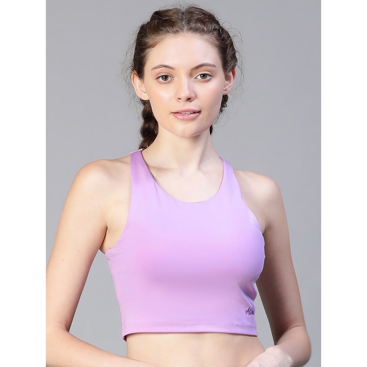 Athlisis Lavender Non-Wired Removable Padding Sports Bra: Buy Athlisis ...