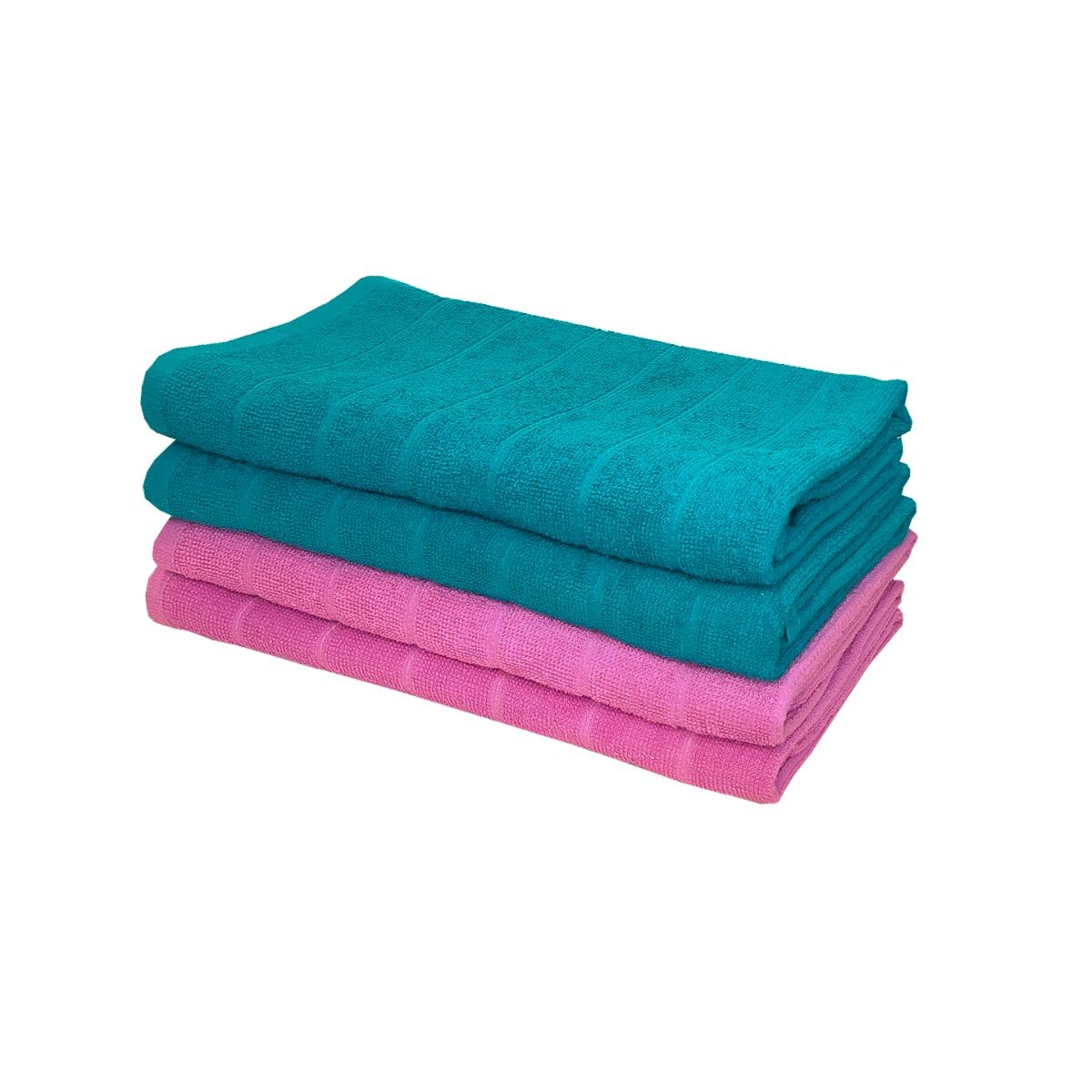 Buy KOPA Reversible One Side Terry 100% Cotton Towel 4pc Mix Set ...