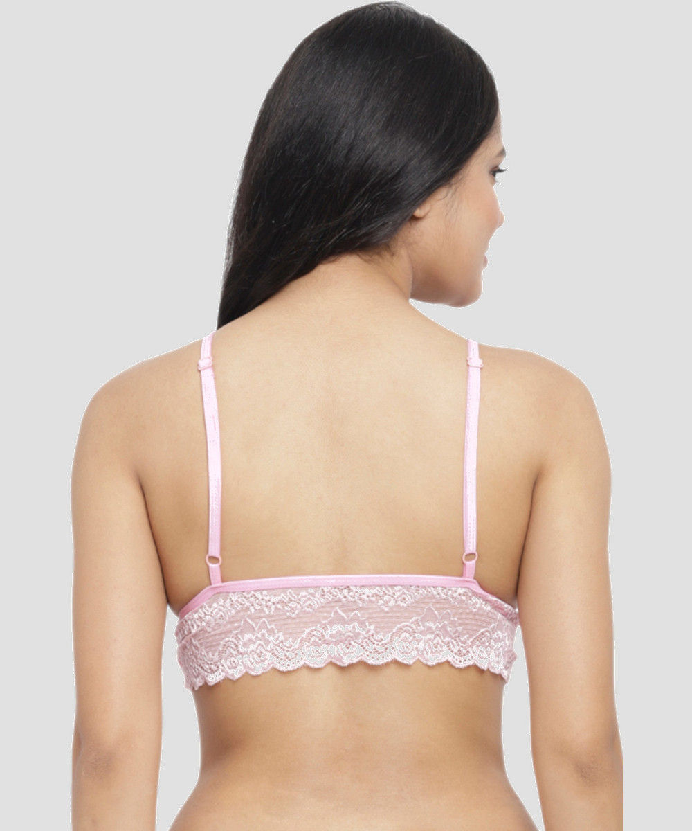 Buy N Gal Lace Edge Bridal Bralettes Bra Pink Online
