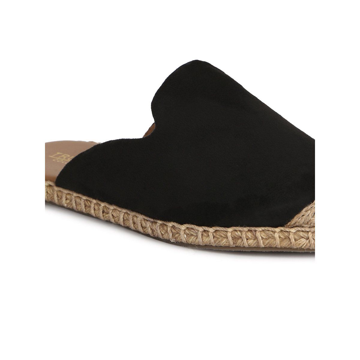 Buy Truffle Collection Black Solid Mules Online