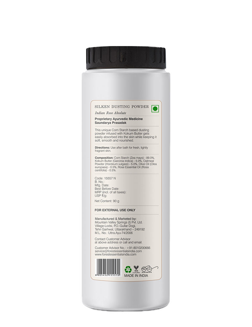 Forest Essentials Silken Dusting Powder Indian Rose Absolute for ...